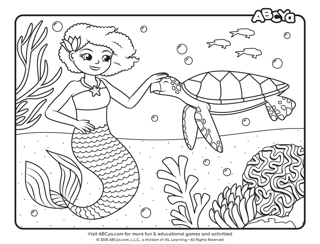 Marina The Mermaid Coloring Pages