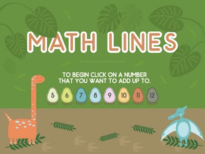 Math Lines - Addition • ABCya!