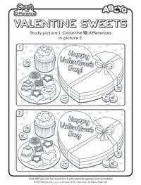 Spot the Difference - Valentine Sweets • ABCya!