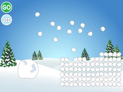 100 Snowballs! What can you build? • ABCya!