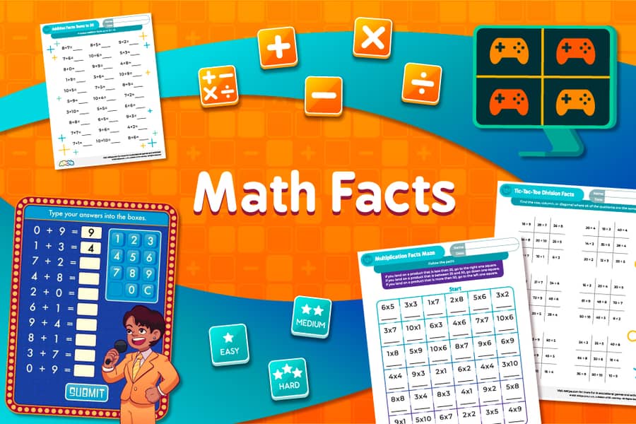 Fun with Math Facts • ABCya!